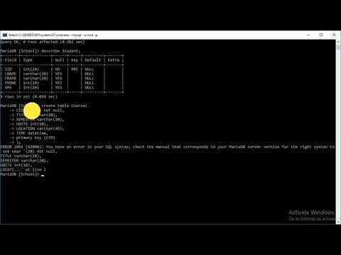 How to Create Database using command prompt. - YouTube