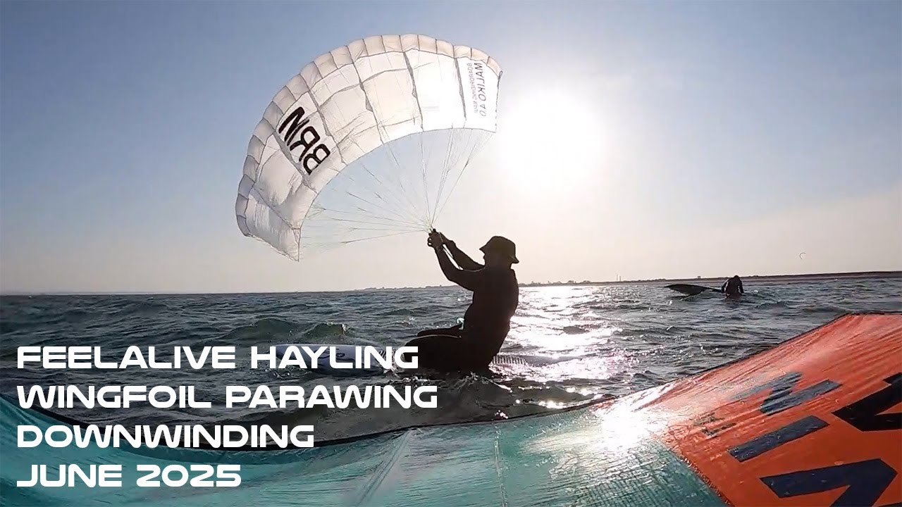 Feelalive Hayling Wingfoil Parawing Downwinding June 2025 - YouTube