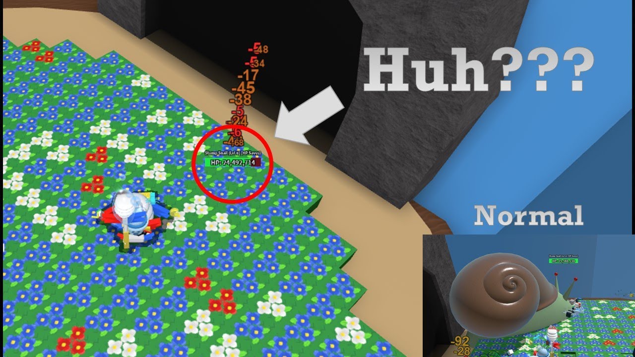 Cursed stump snail in Bee Swarm Sim - YouTube