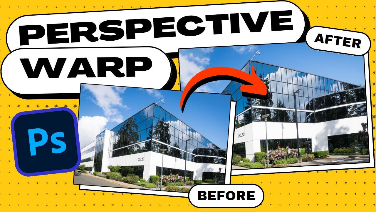Photoshop: How to Use PERSPECTIVE WARP to Change the Perspective of a Building - YouTube
