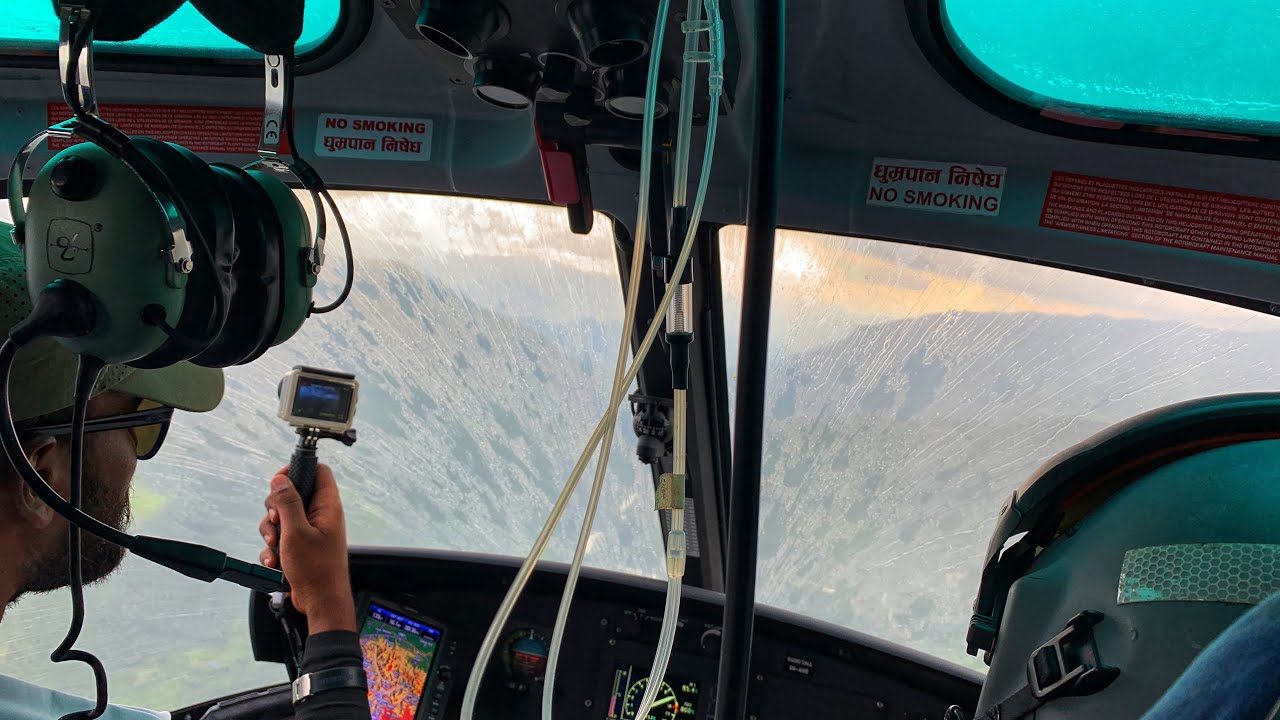 Scary helicopter ride | experience in a bad weather - YouTube