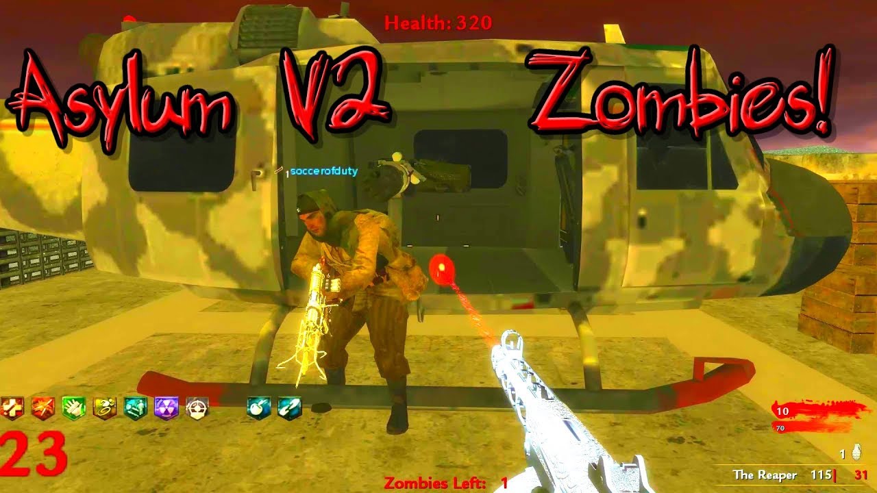 Cod WaW Coop Custom Zombies Asylum V2! Parkour! - YouTube