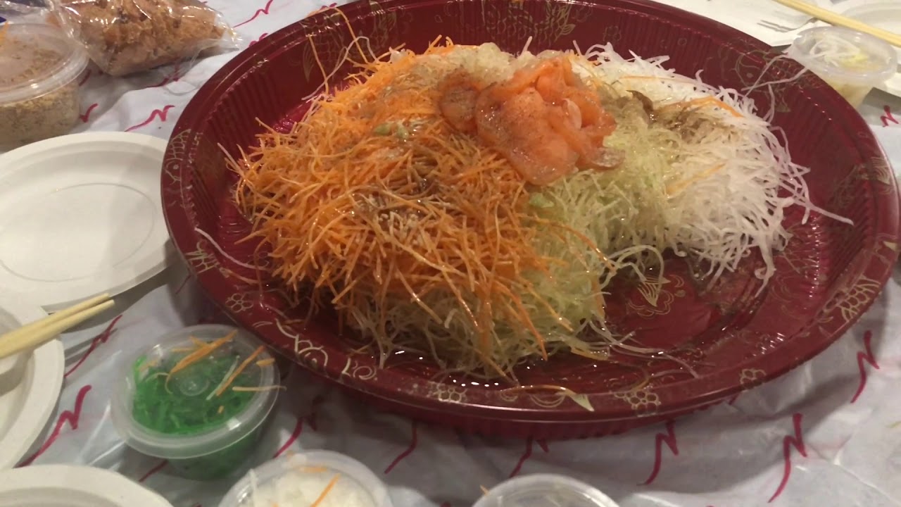 Lo Hei Chinese New Year Prosperity Toss 2018 Happy New Year! - YouTube