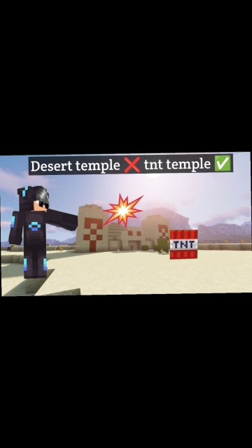 Desert temple Tnt temple #minecraft moment 💀☠️ #shorts - YouTube