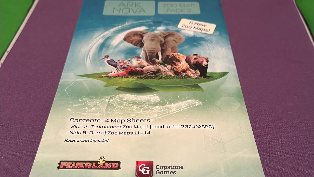 Ark nova zoo map pack 2 unboxing - YouTube