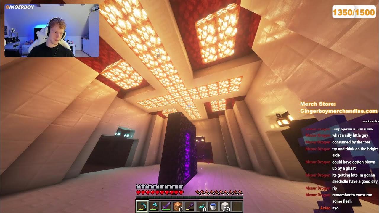 Gingerboy The Minecraft {Java} Noob Building the nether hub entrance - YouTube
