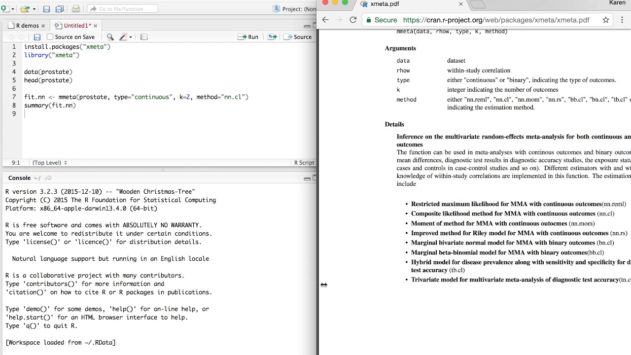 Using the mmeta Function for Continuous Data - YouTube
