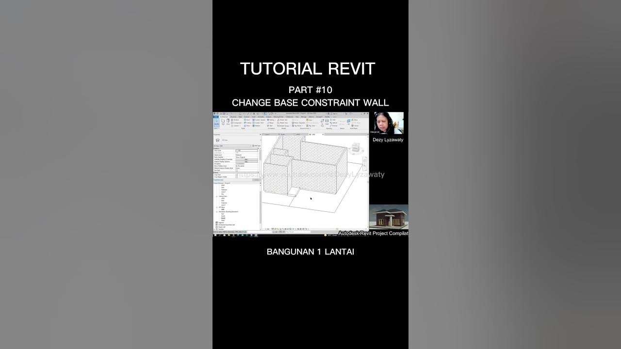 TUTORIAL REVIT PART 10 : CHANGE BASE CONSTRAINT WALL - YouTube