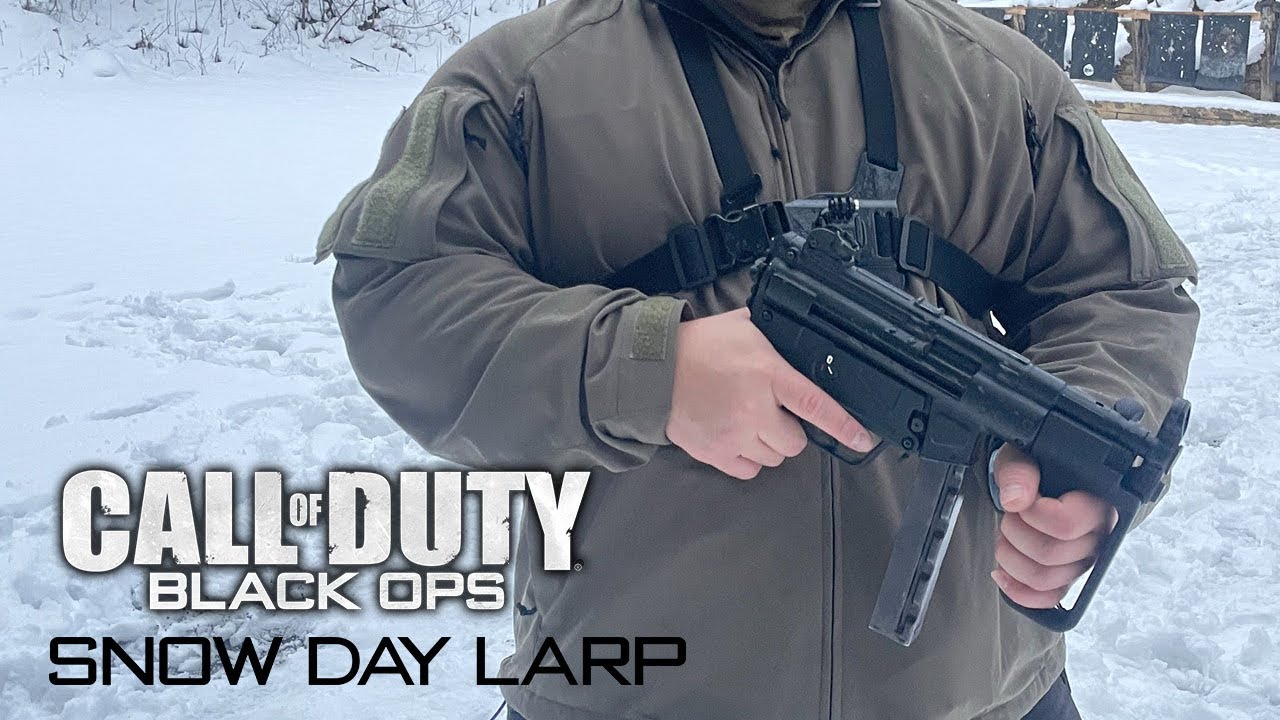 Shooting my Call of Duty Black Ops 1 guns in SNOW IRL! (COMMANDO, MP5K ...