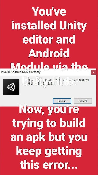 Unity Unable To Locate Android Ndk Fix Shorts Youtube