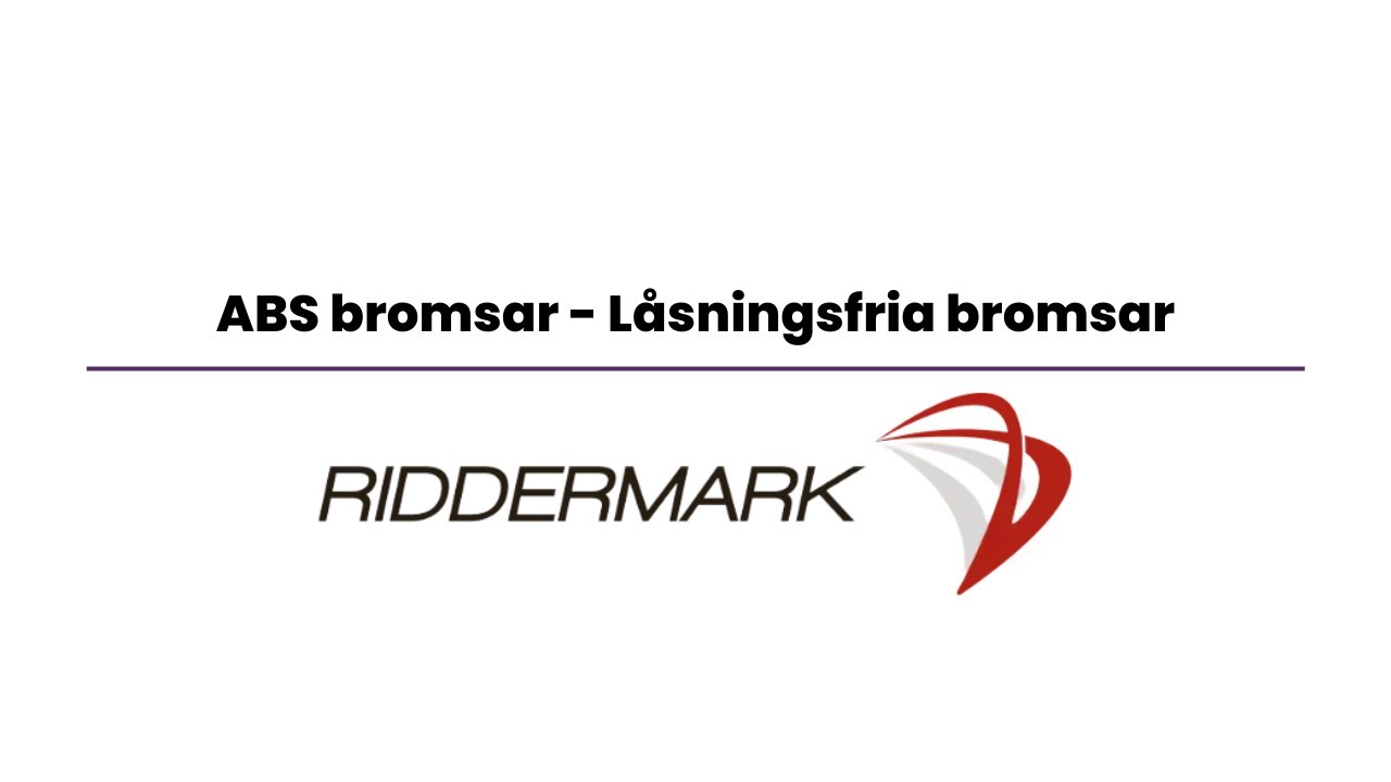 ABS bromsar - Låsningsfria bromsar - YouTube