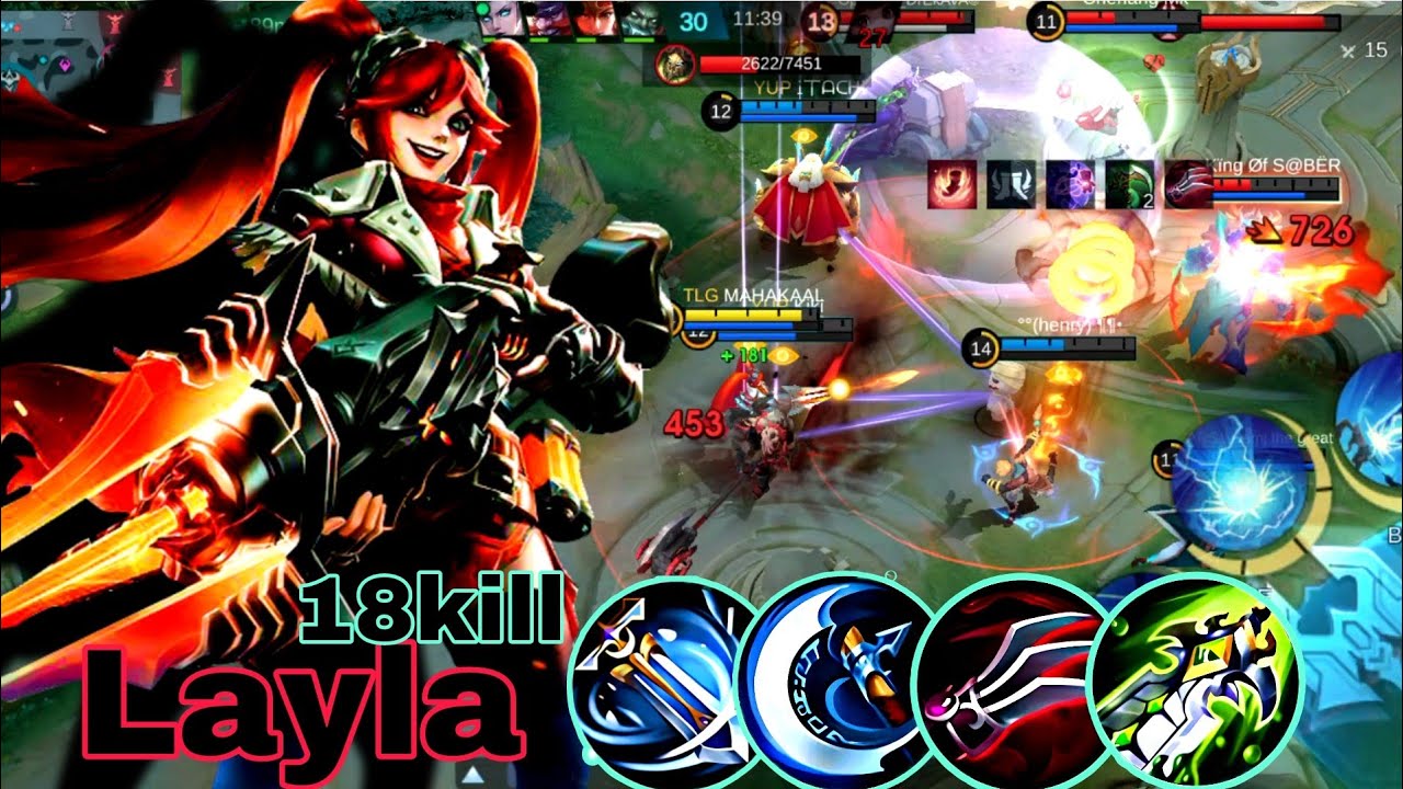 18kill legendary!! Layla best build 2024!! Layla critical High damage ...