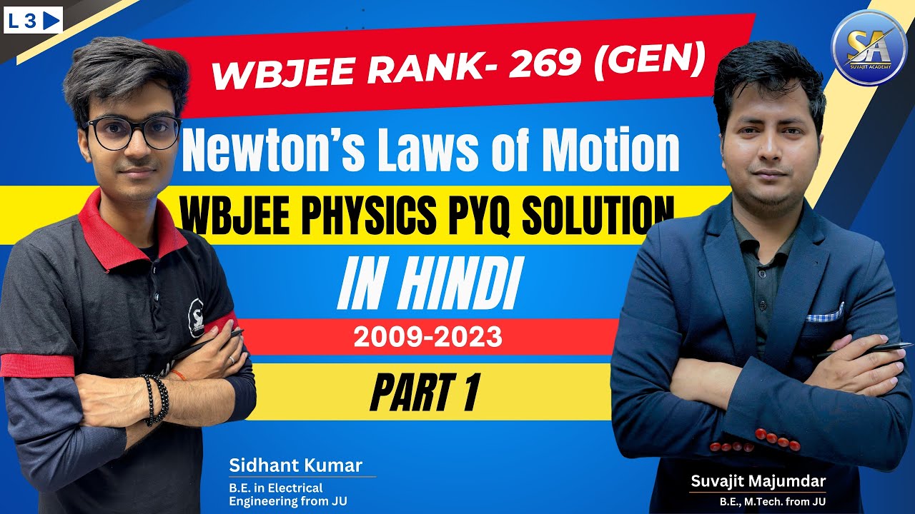 L3 Part1 Laws of Motion Physics WBJEE PYQ Solution in Hindi | WBJEE ...