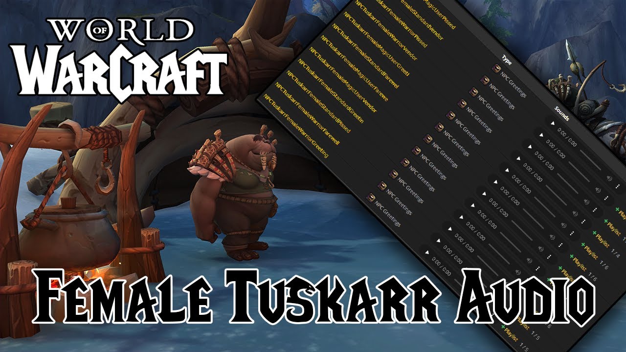 World of Warcraft - Female Tuskarr Audio Files FOUND?! - YouTube