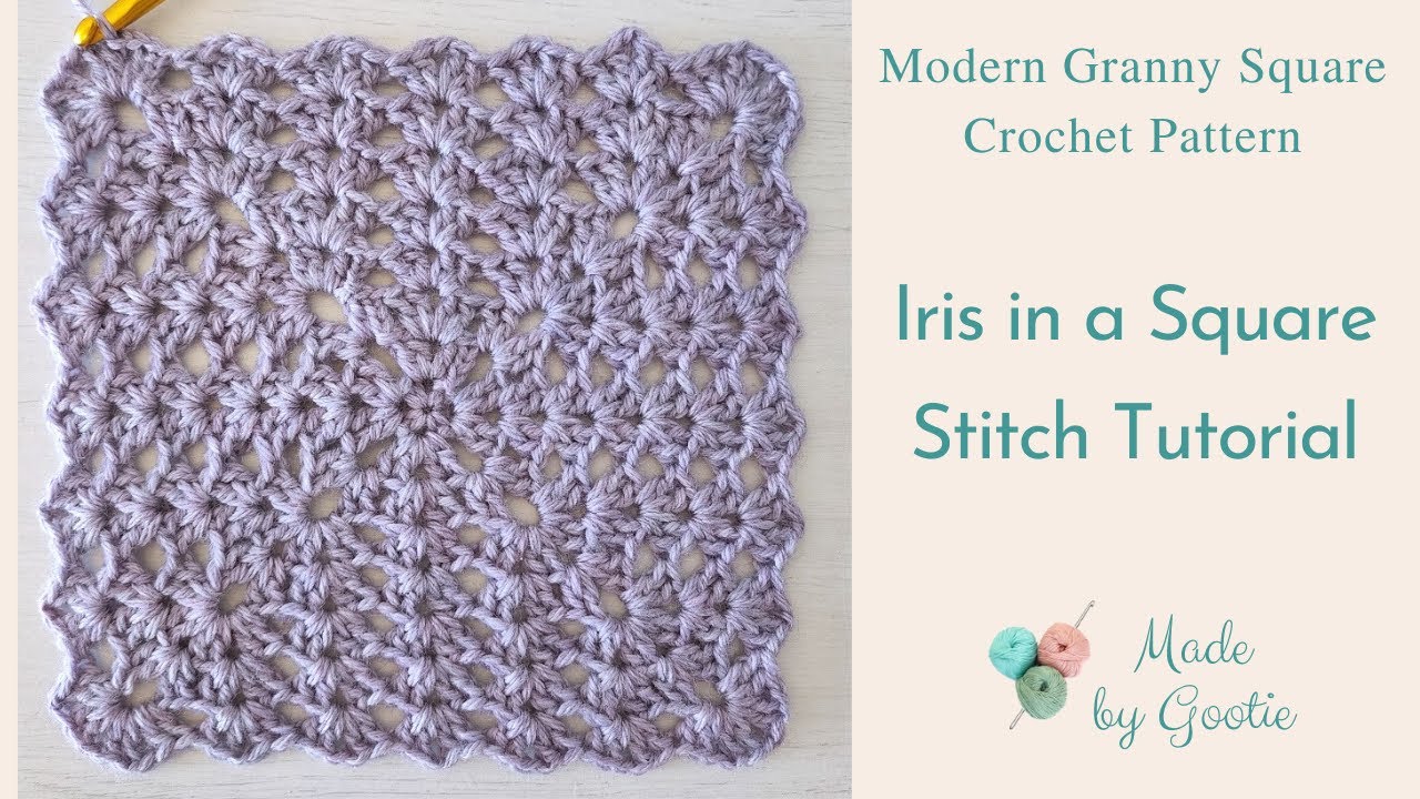 Crochet Modern Granny Square - Iris in a Square Stitch Tutorial - YouTube