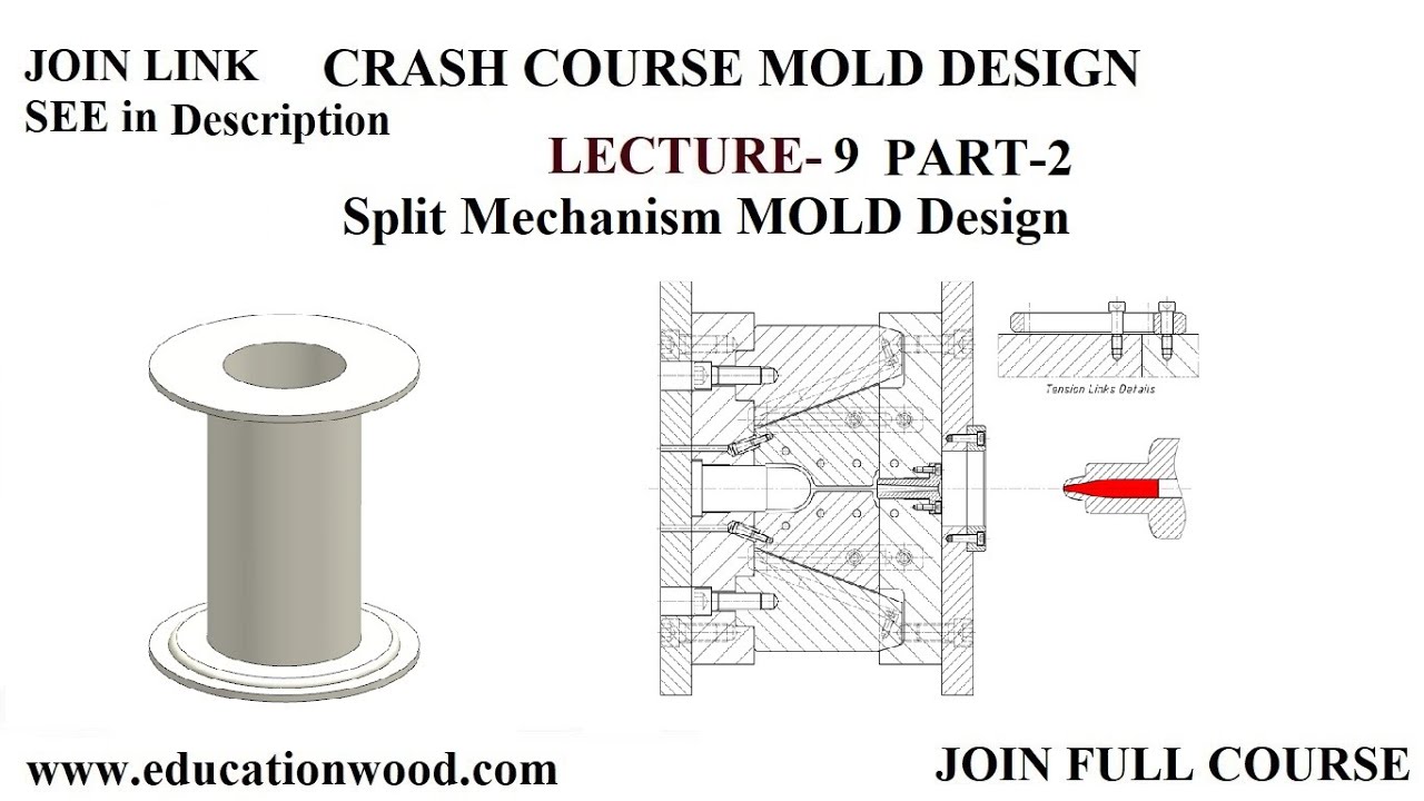 Lecture-9 Complete Split MOLD Design/Bobbin Part-2 - YouTube