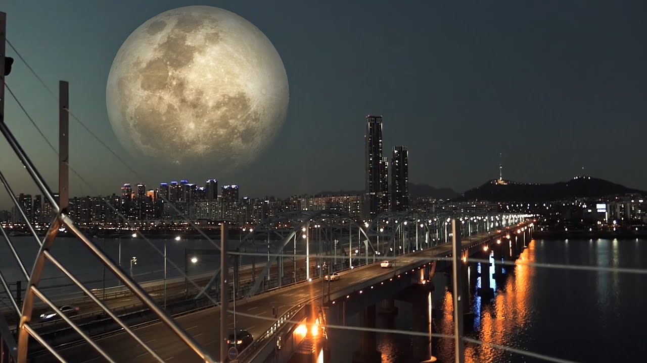 Relaxing City At Night - 2 Hour City Ambience - Relaxing for sleep or ...