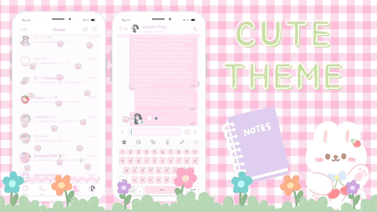 Cute aesthetic theme (cute paws new theme) - YouTube