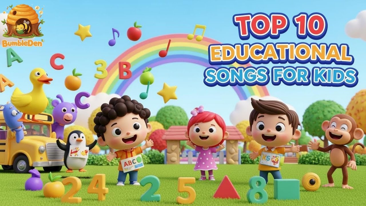 Top 10 Educational Songs for Kids | ABCs, Colors, Shapes, and Learning ...