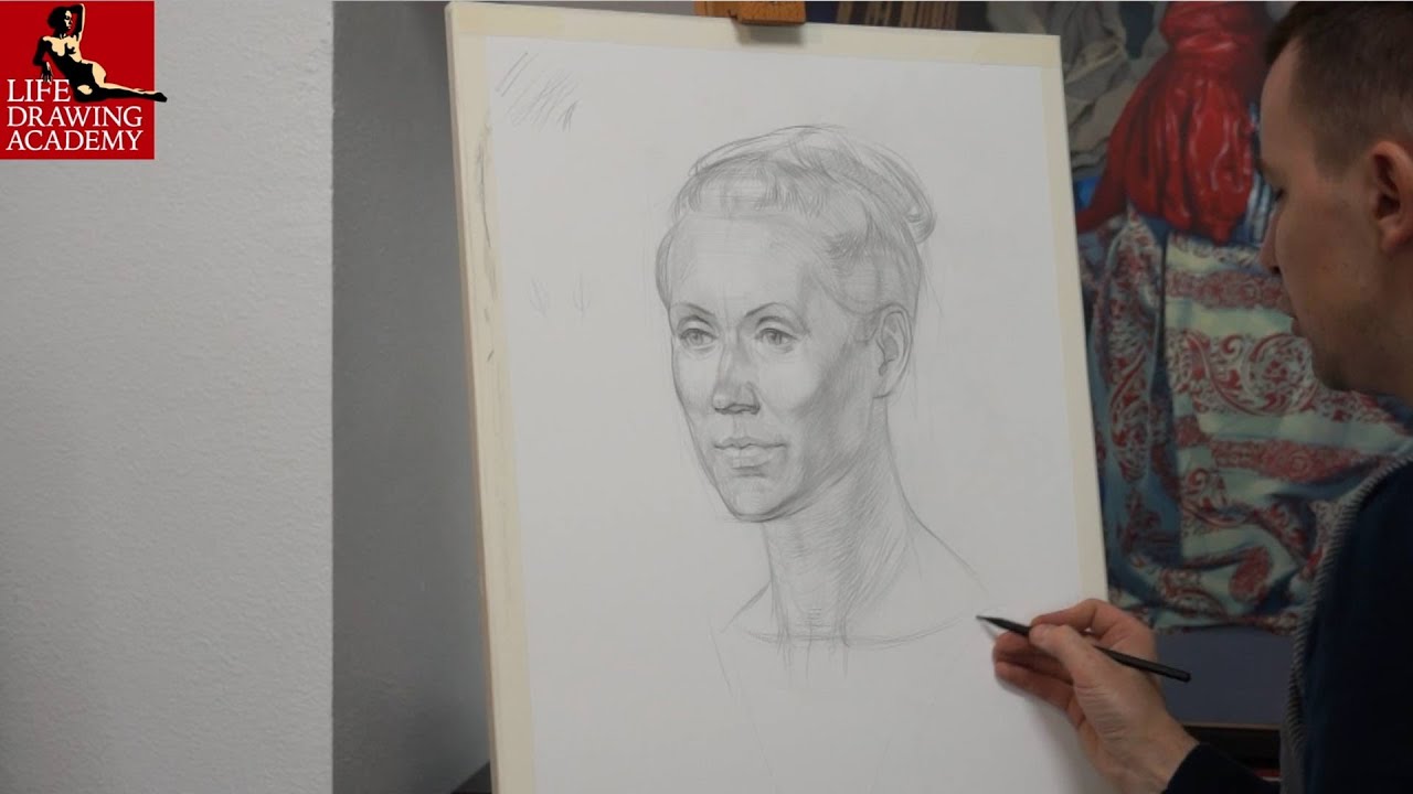 How to Draw a Portrait in Pencil - YouTube