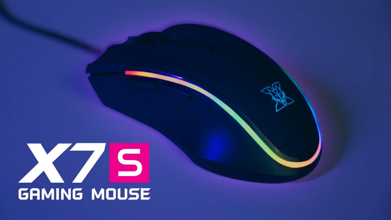NUBWO X7S GAMING MOUSE 7200dpi A825 Sensor - YouTube
