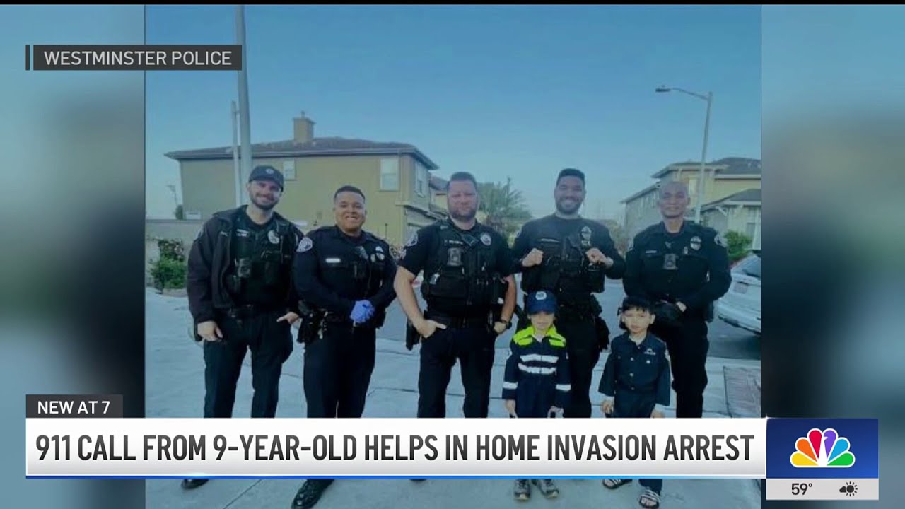 911 call from 9-year-old helps stop home invasion - YouTube