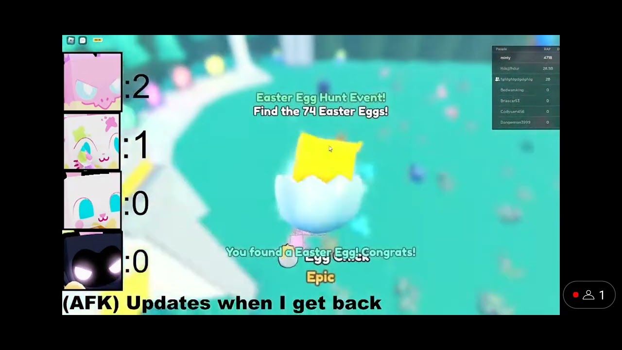 Hatching Huge Easter Bunny In Pet Simulator (3/4 EASTER HUGES HATCHED ...