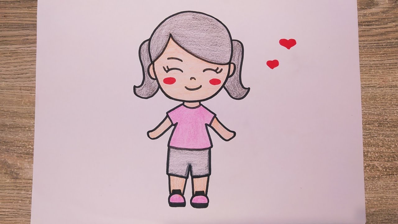 رسم للاطفالرسم بنت رسم بنت سهلرسم بنت كيوتتعليم الرسمرسم بنات Youtube