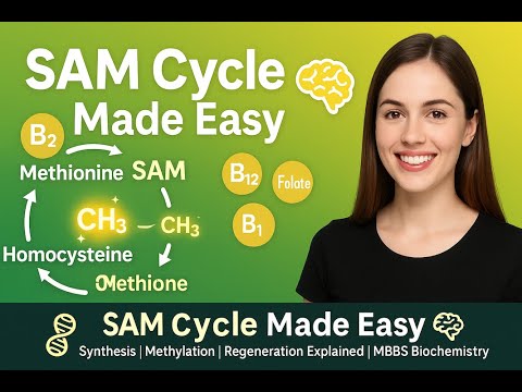 S-Adenosylmethionine (SAM) Cycle Made Easy 🧠 | Synthesis, Utilization & Regeneration Explained