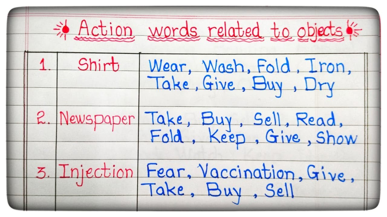 Action Words related to Objects Part-2 | Actions about Object - YouTube