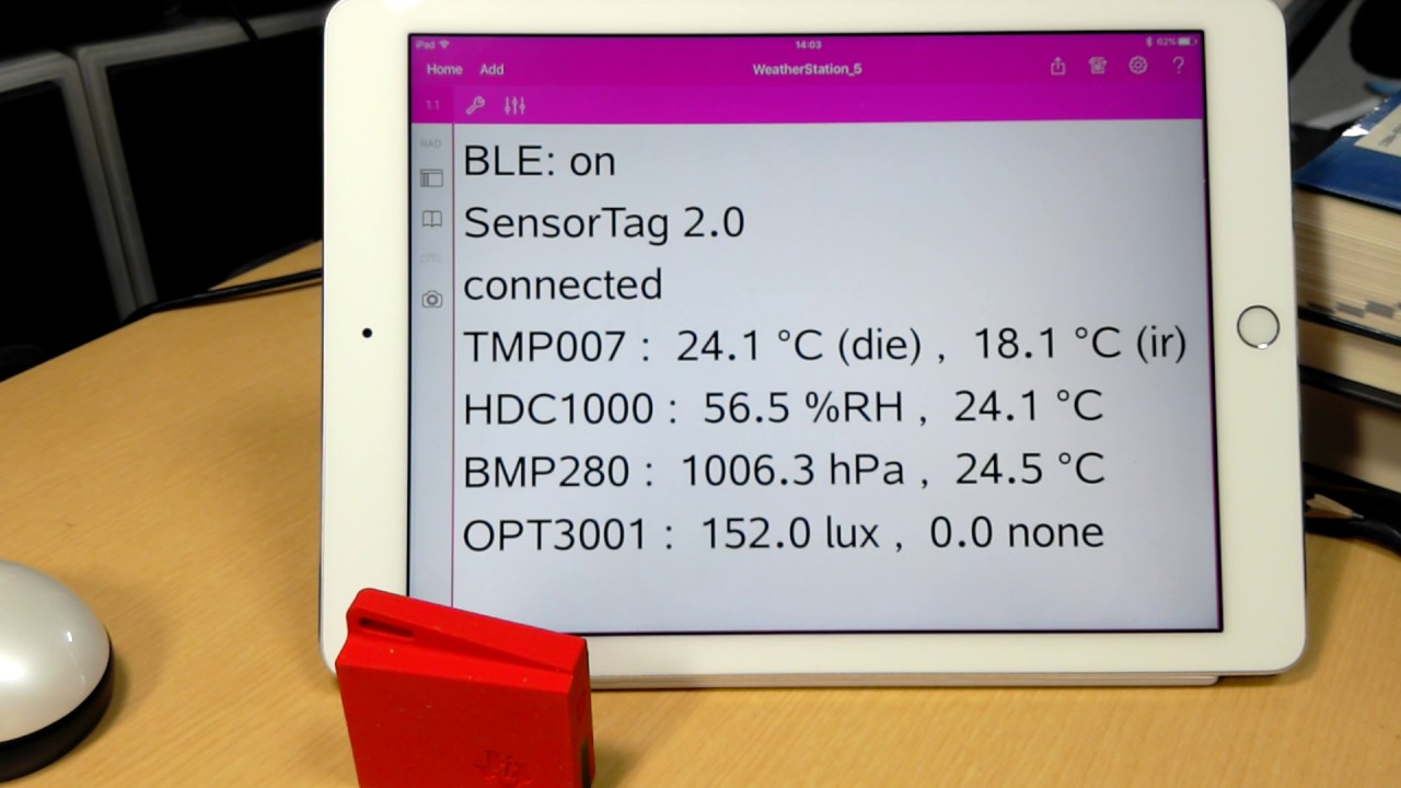 TI-Nspire & SensorTag / Extracting weather data from TI SensorTag - YouTube