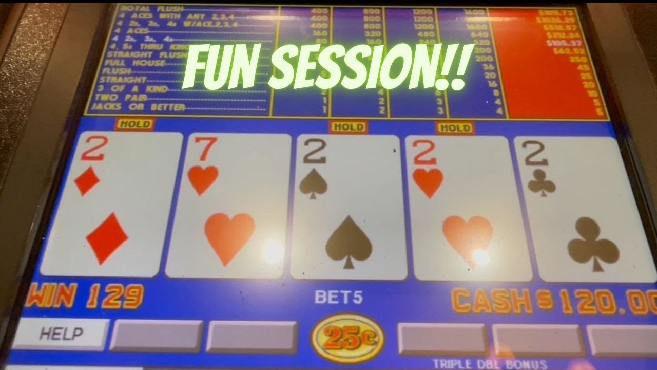 Video Poker: Triple Double Bonus Poker Progressive Play Session - YouTube