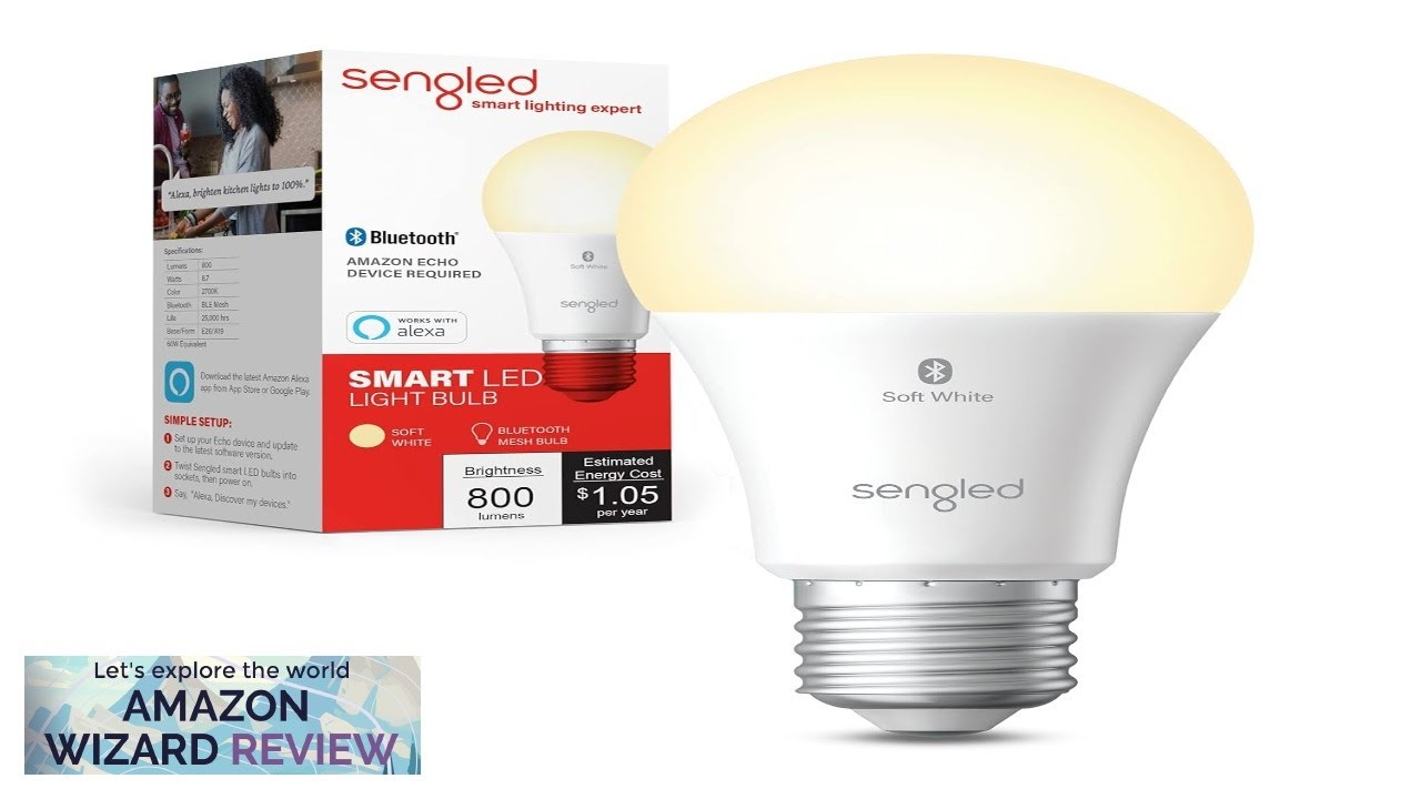 Sengled Alexa Light Bulb S1 Auto Pairing with Alexa Devices Warm Smart ...