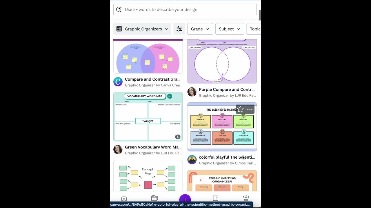 Canva Graphic Organizer Templates - YouTube