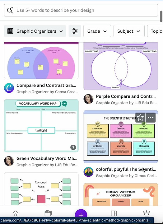 Canva Graphic Organizer Templates - YouTube