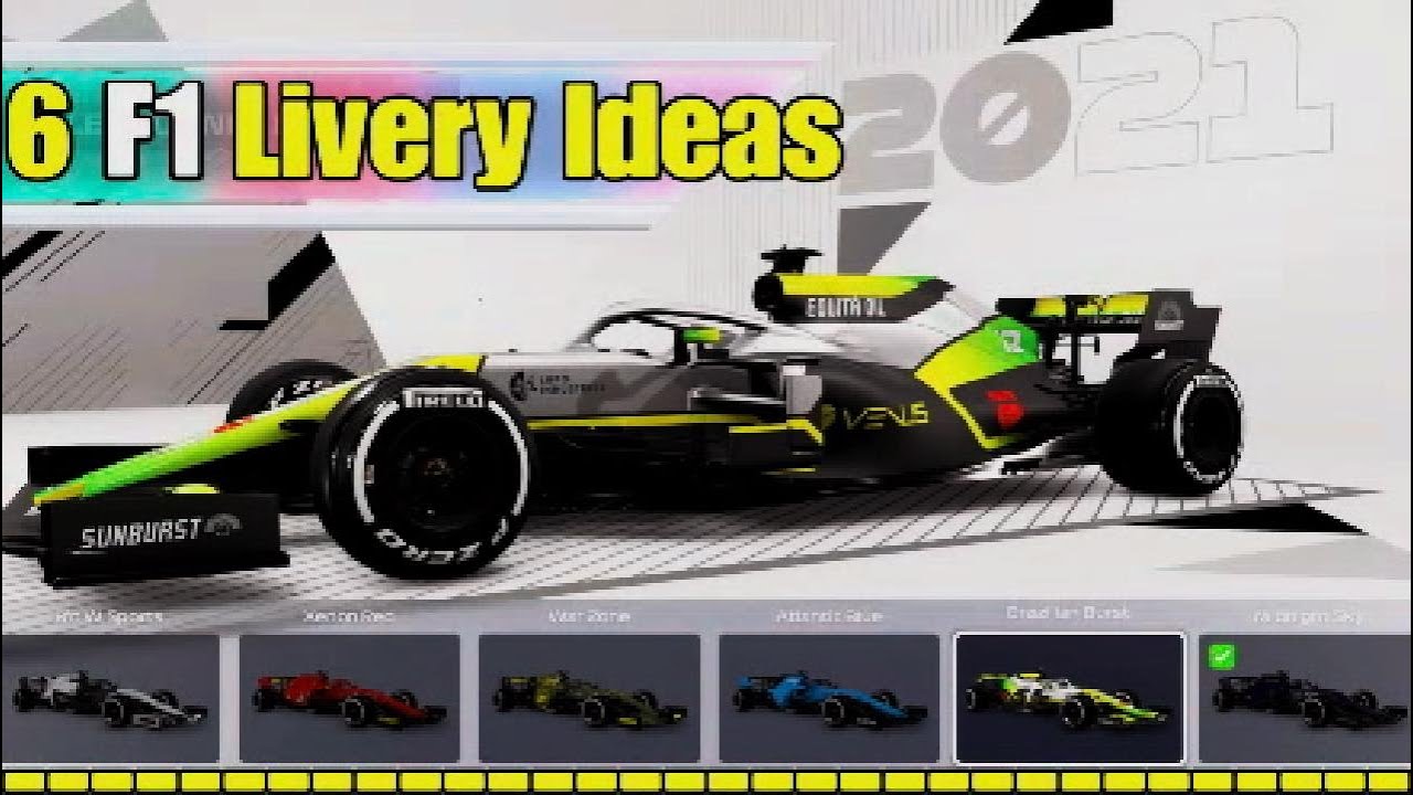 6 Original F1 2021 Livery Ideas - for MyTeam or Multiplayer (part 1 ...