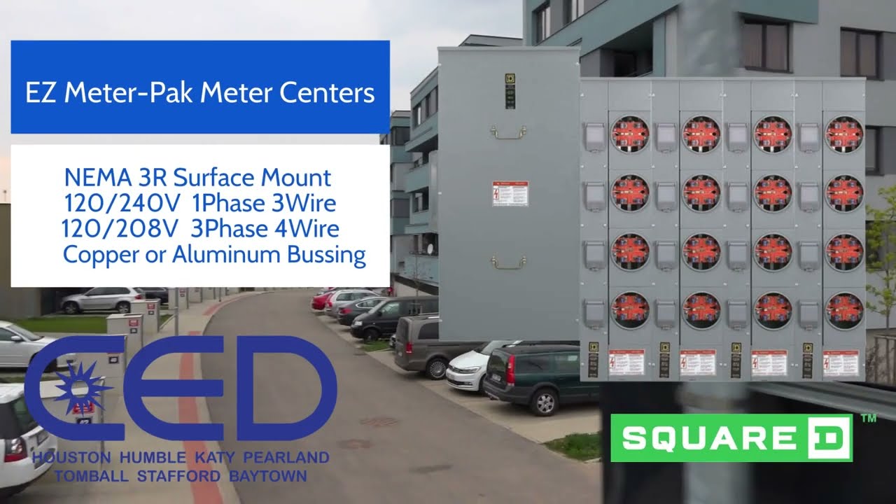 EZ Meter-Pak Meter Centers by Square D - YouTube