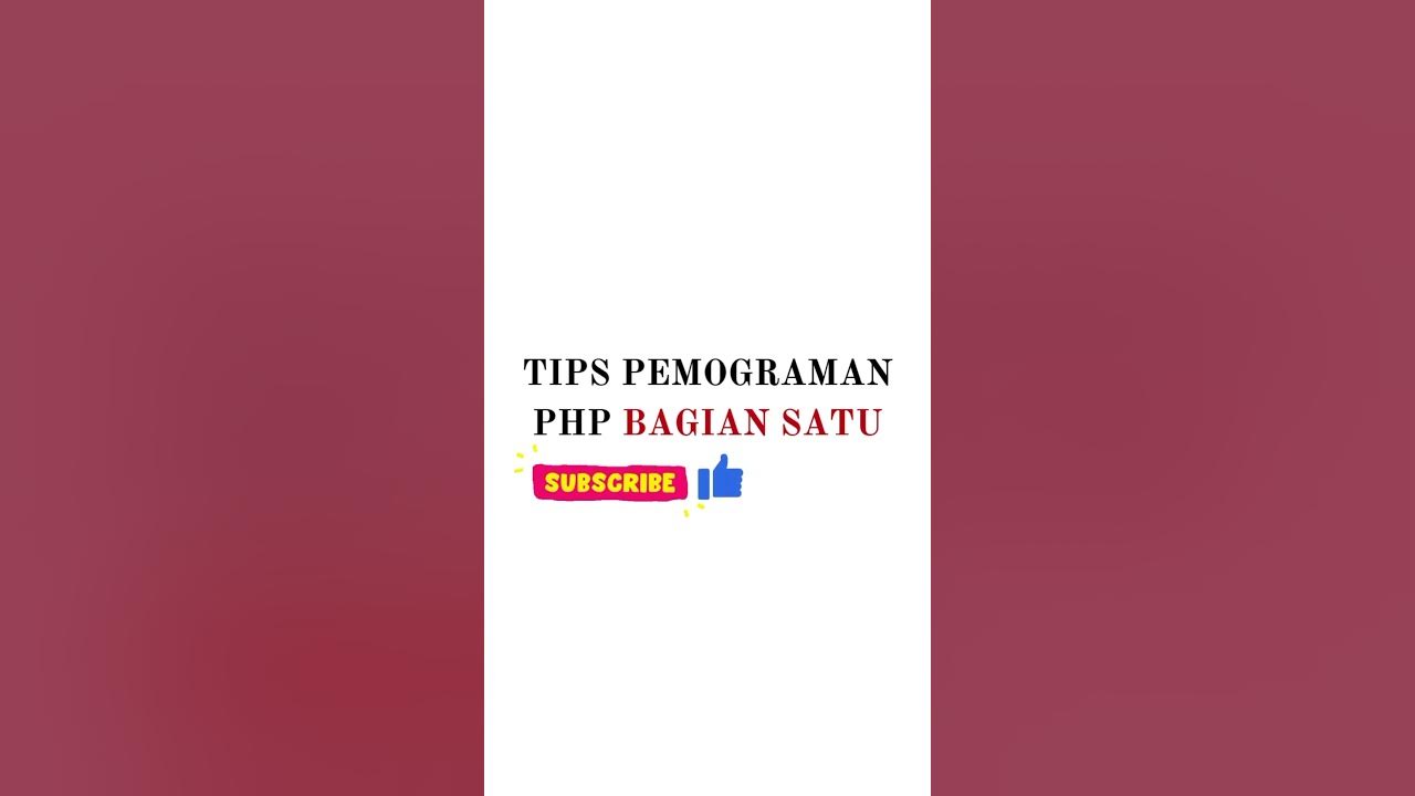 Tips Pemograman Koneksi Php Coding Programming Developer Htmldasar Php Youtube