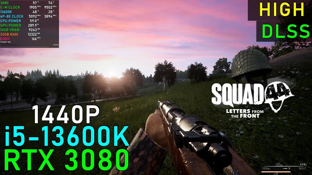Squad 44 (Post Scriptum) RTX 3080 & 13600K - HIGH, DLSS 1440P - YouTube