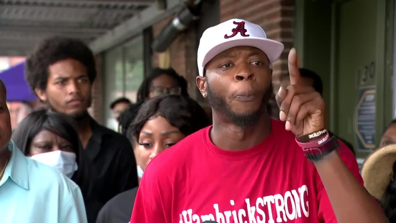 Hambrick family members hold press conference following plea hearing ...