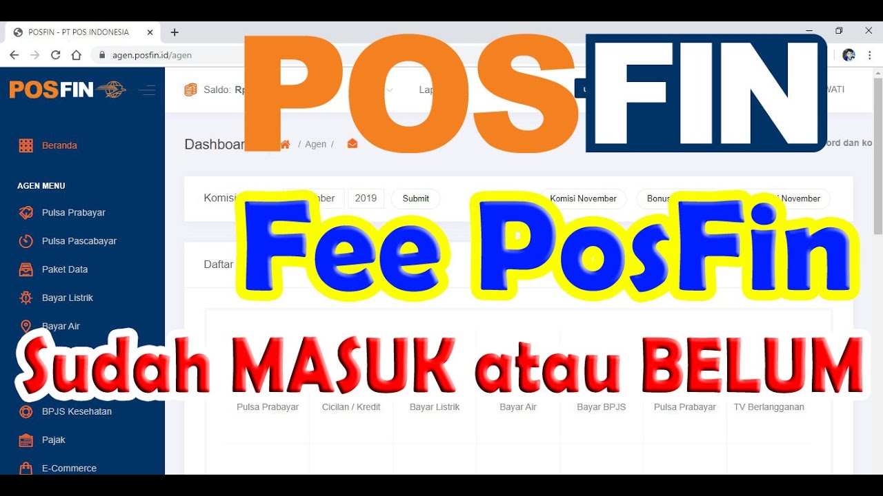 Cara Melihat Fee atau Penghasilan di Aplikasi Pospay Agen (PosFin ...
