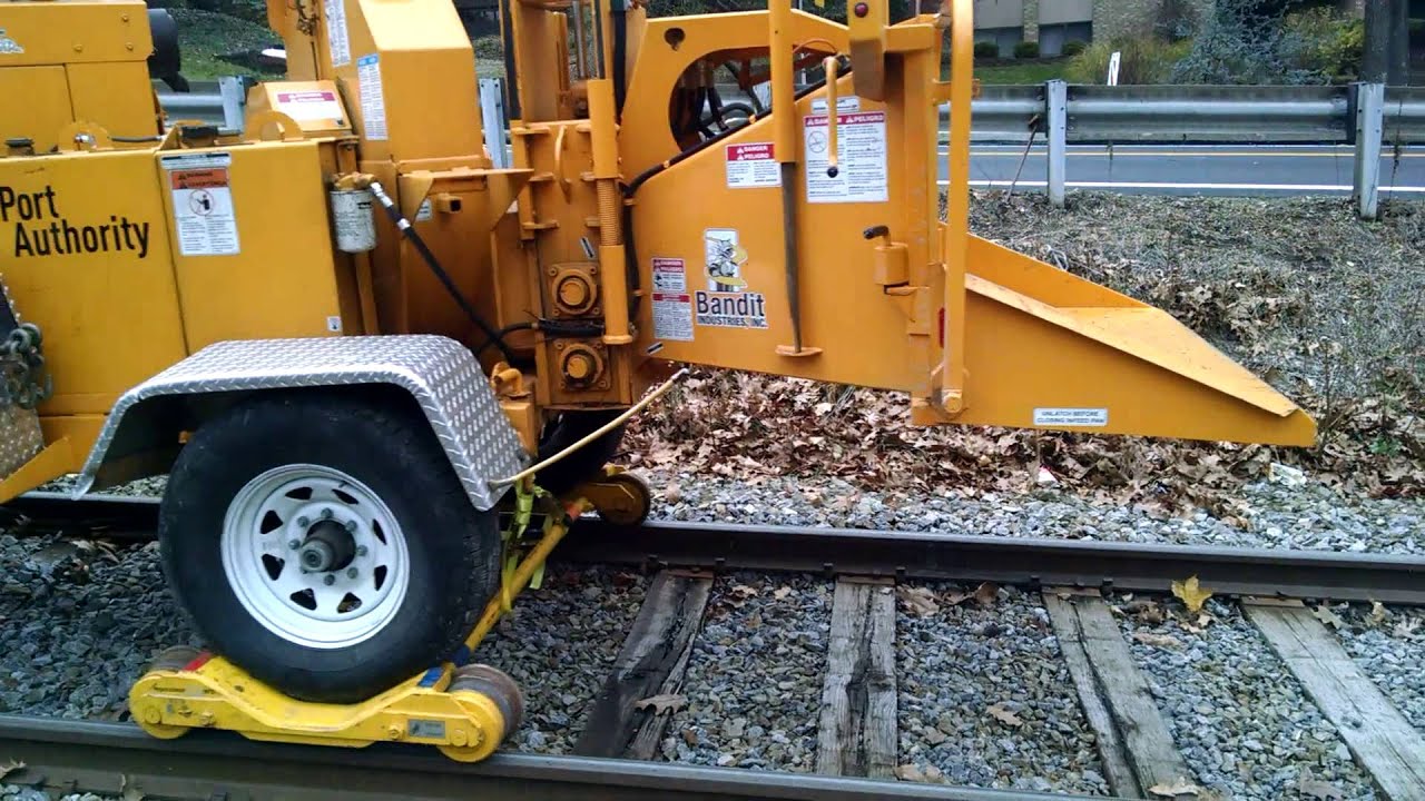 Hi rail chipper - YouTube