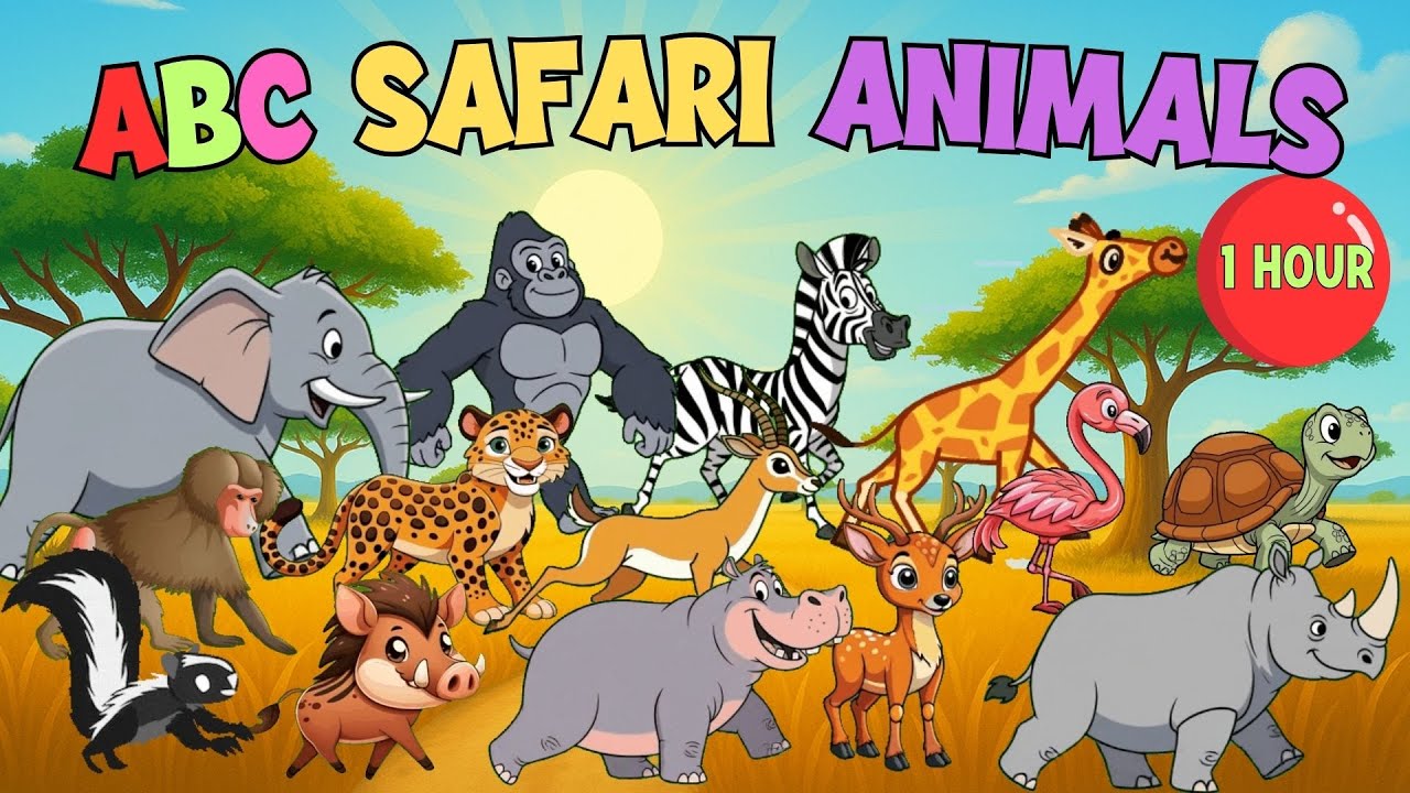 ABC Safari Animal Sounds Song + Alphabet Animals 🐘🦒 Learn ABC With ...