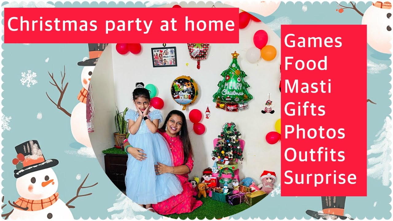 Christmas party at my home | special Santa Claus 🎅 entry | lots of ...