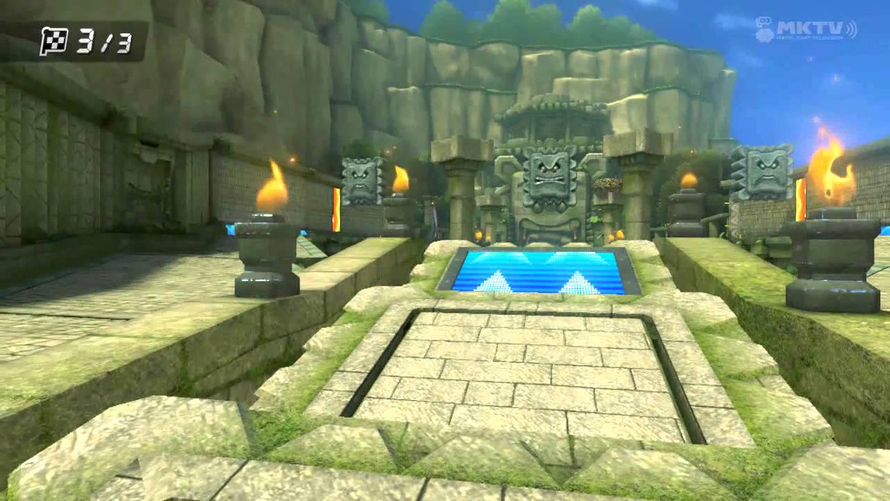 Wii U - Mario Kart 8 - Temple Thwomp - YouTube