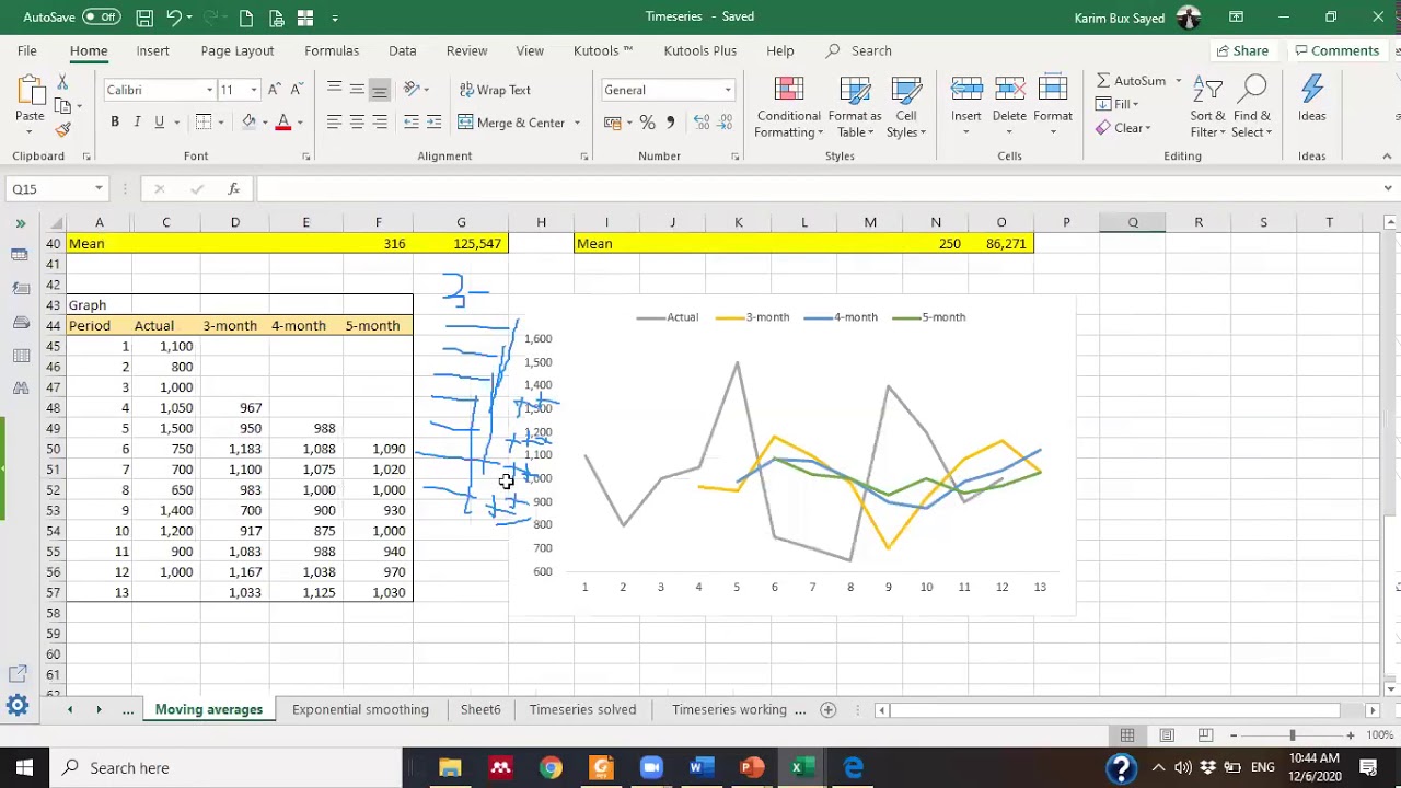 Demand forecasting Part 4 - Moving averages and smoothing - YouTube