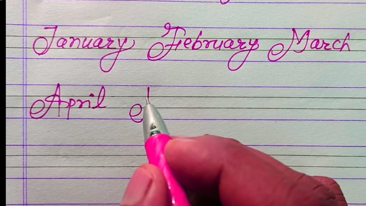 English writing ️ll January February in English ll How to writing best ...