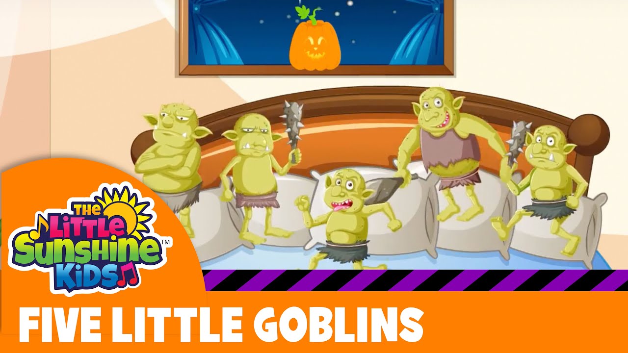 Five Little Goblins | Nursery Rhymes | 🎃 Halloween song - YouTube