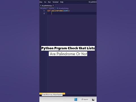Python program to check List is palindrome or not #codm #education #python #coding #hacker # ...