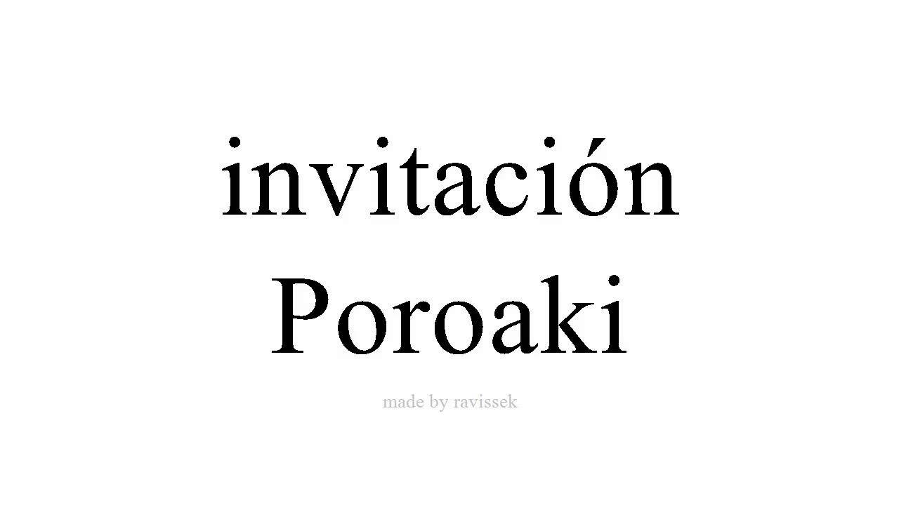 Ako Spanish Poroaki - YouTube